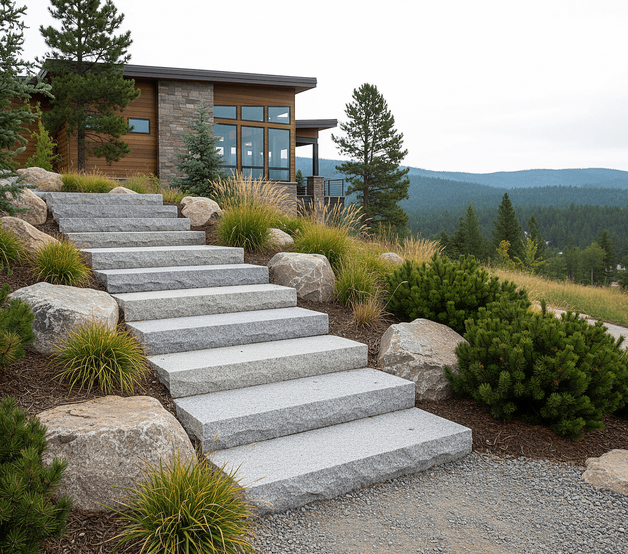 Granite steps, treads and patterns – Chief Bricks